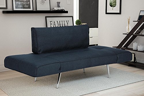 DHP Kylo Linen Futon, Twin, Navy Linen