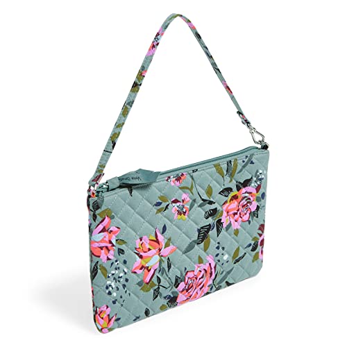 Vera Bradley Women's Cotton Convertible Wristlet With RFID Protection, Rosy Outlook - Recycled Cotton, One Size