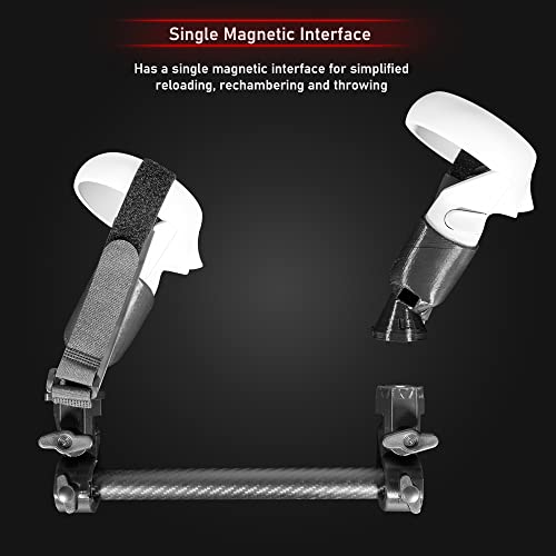 DeadEyeVR Annihilator 2 - VR Magnetic Carbon Fiber Rifle Adapter Stock Controller Attachment Accessory for Virtual Reality (Quest / G2 - Compact)