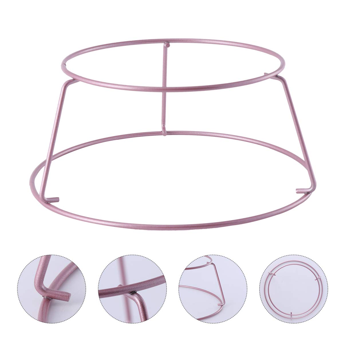 Hemoton Bread Cooling Rack Cooling Rack Round Mega Cooling Rack Roasting Rack Baking Cooling Rack Cake Mold Rack Pastry Rack Rose Gold Cake Stand Cake Holder Large Stainless Steel Chiffon