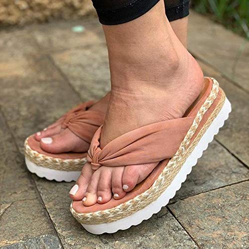 FASDNENDYS Toe Weave Breathable Flat Slip-On Sandals Open Women's Summer Beach Shoes Women's sandals Heel Slides for Women