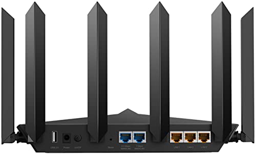 TP-Link - Archer 3200 Tri-Band Wi-Fi 6 Router - Black ARCHER-3200 (Renewed)