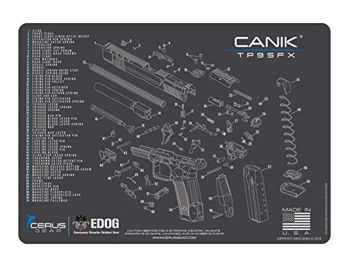 EDOG Canik TP9 SFX (Exploded View) PPistol Cleaning Mat & Range Warrior Handgun Cleaning Kit & E.D.O.G. Tac Pak Cleaning Essentials
