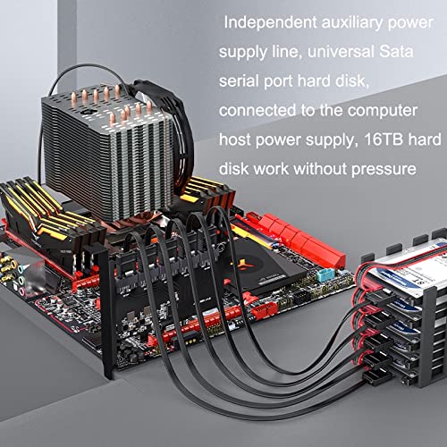 HUIFANGBU PCIE X1 to 10 Ports SATA3.0 Rotary Card Computer Desktop Solid State Hard Disk