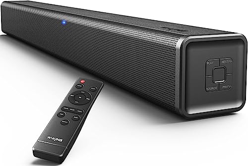 W-KING 70W Sound Bars for TV with Subwoofer (Built-in), 2.0ch TV Sound Bar Surround Sound Speakers, Bluetooth/HDMI-ARC/Optical/Coaxial/AUX/RCA/USB Drive, 35.4" TV Speakers Soundbar with SUB Out/3-EQ