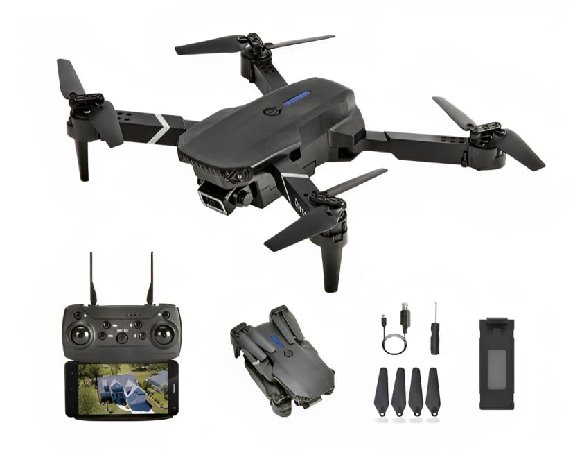 DEVKO 4K Drone With Dual Camera For Adults All Ages Recommended, Foldable RC Quadcopter, FPV Live Video In 4K, Altitude Hold, 360 Degree Flip, Best Drone Bundle