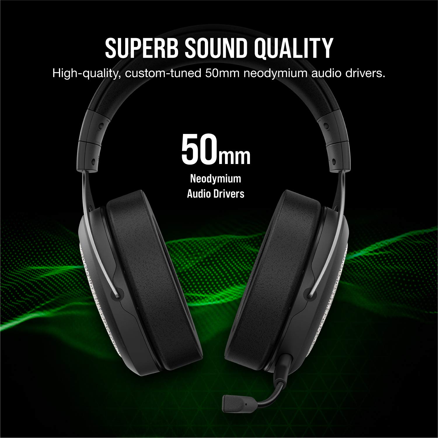 Corsair HS75 XB Wireless Gaming Headset - 20 Hour Battery Life Works w/Xbox Series X| S, Xbox One, PC- Detachable Noise Canceling Microphone- Memory Foam Earcups- 30 Feet of Range