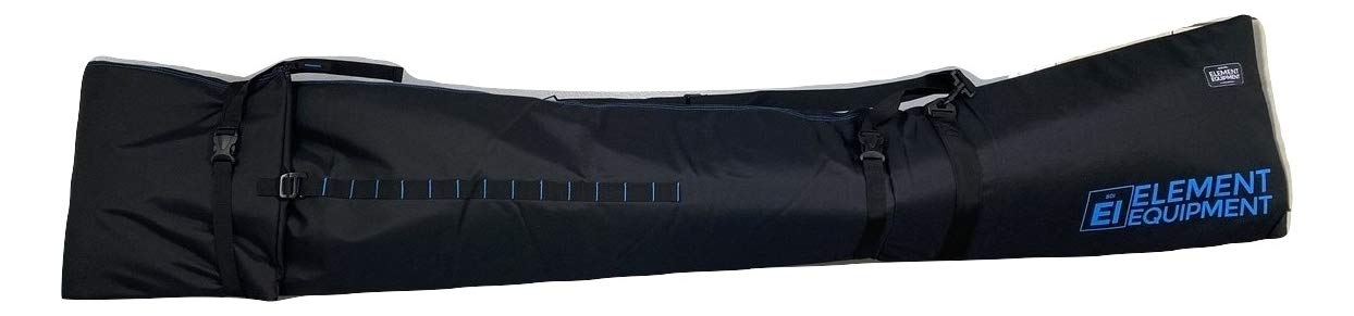 Element Equipment Padded Ski Bag Adjustable One Size Fits All Travel Ski Bag Black/Red