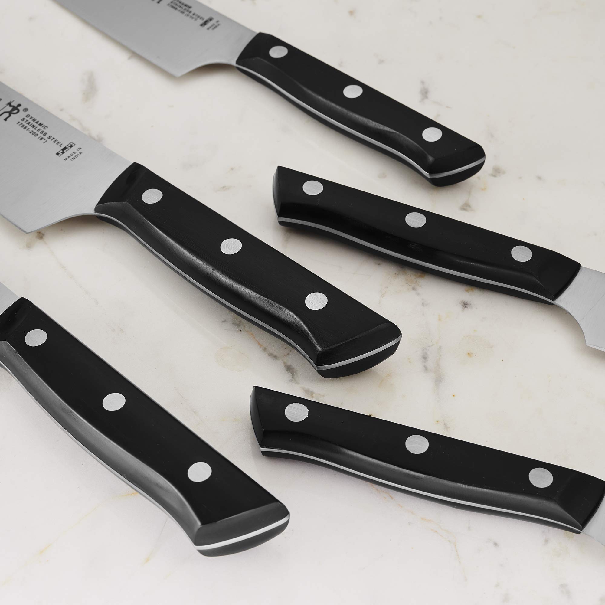 HENCKELS Everedge Dynamic Razor-Sharp 14-Piece Knife Set with Block, Chef Knife, Bread Knife, Steak Knife, German Engineered Informed by 100+ Years of Mastery