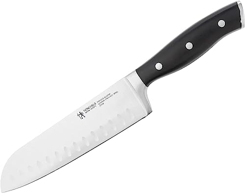 HENCKELS Forged Accent Razor-Sharp 2-pc Knife Set, Santoku Knife 5 Inch, Santoku Knife 7 Inch, German Engineered Informed by 100+ Years of Mastery,Black