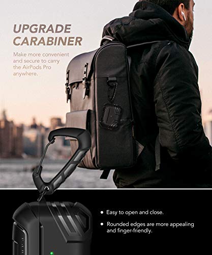 MOBOSI for AirPods Pro 2 Case 2022, Full-Body Shockproof AirPods Pro 2nd Generation Case with Keychain, Vanguard Armor Military Grade Hard Shell AirPod Pro 2 Case Cover for Men Women, Black