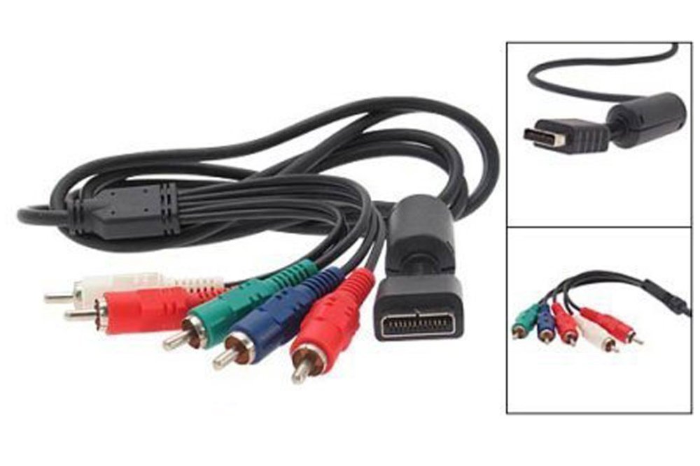Cuziss Premium High Resolution AV Cable 3 Analog AV Multi Out to Component Cable for Playstation 3 PS3, Playstation 2 Ps2
