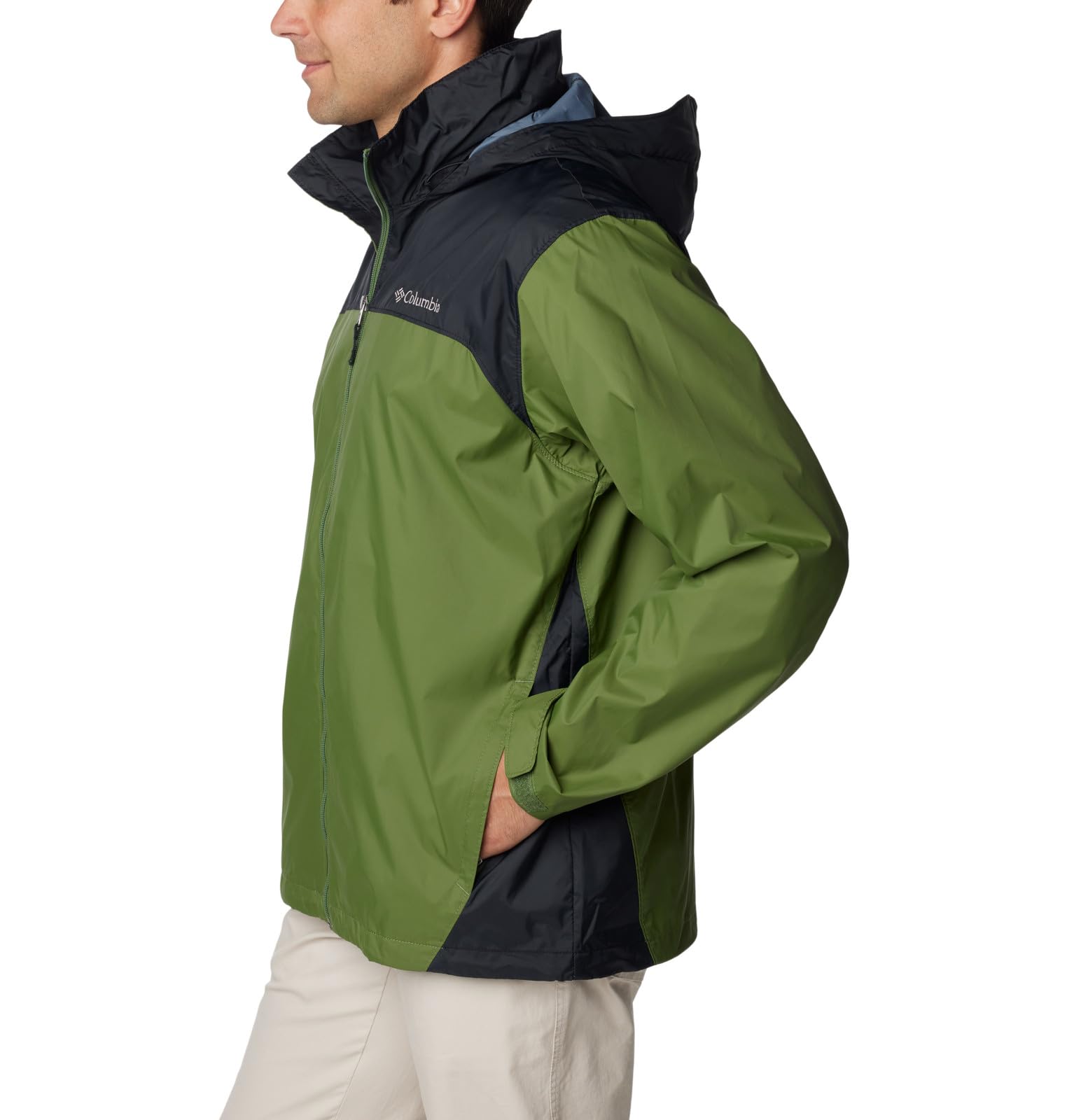 Columbia Men's Glennaker Lake Rain Jacket, Pond/Grill, Large