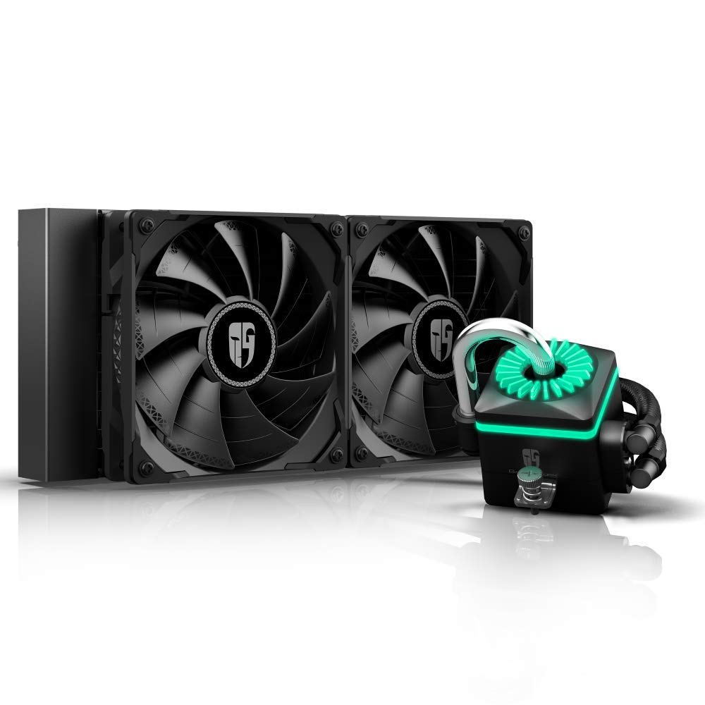DEEPCOOL Captain 240X RGB AIO CPU Liquid Cooler, Anti-Leak Tech Inside, Stainless Steel U-Shape Pipe, Cable Controller and Motherboard with 12V 4-pin RGB Header Control, 3-Year Warranty