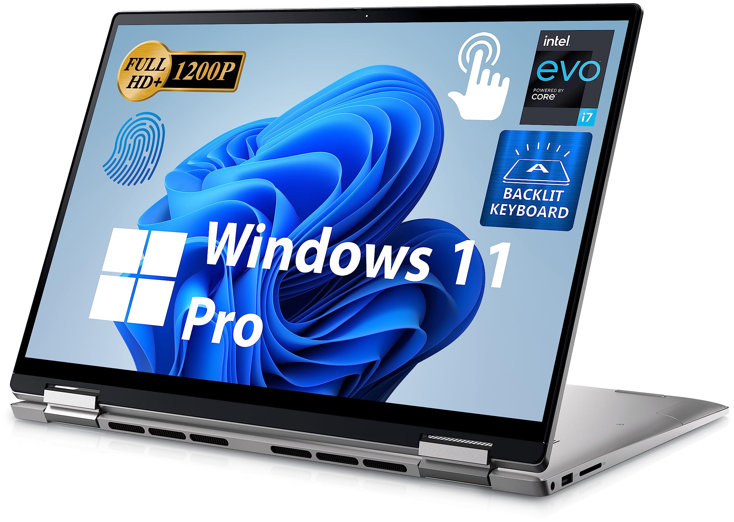 Dell 2023 Inspiron 16 2-in-1 Business Laptop, 16" FHD+ Touchscreen, Intel 12-core i7-1260P, 32GB RAM, 1TB PCIe SSD, Fingerprint Reader,Backlit Keyboard,Thunderbolt 4,HDMI,WiFi 6,Windows 11 Pro,Silver