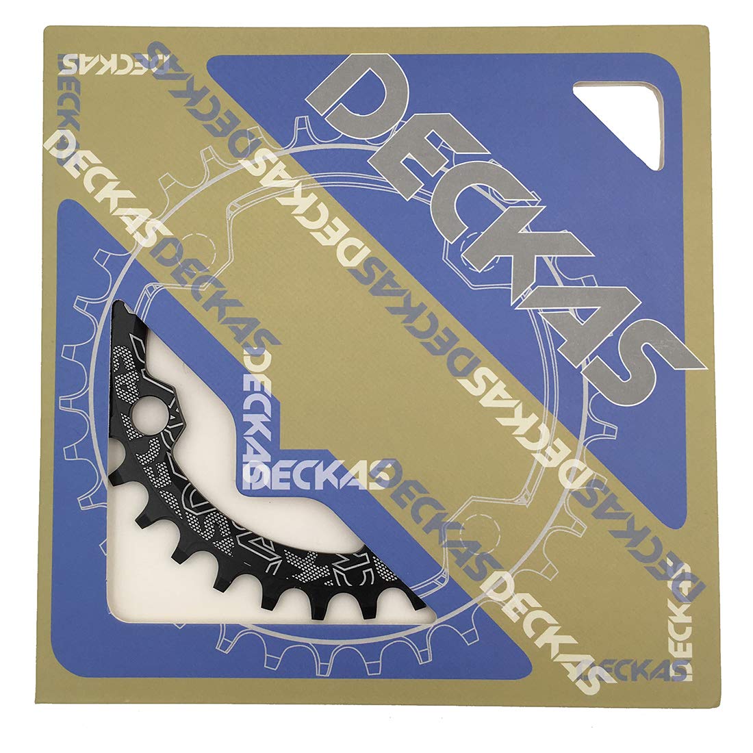 DECKAS Round Oval 104BCD 30T 32T 34T 36T 38T Narrow Wide Chainring Single Chainring for 6/7/8/9/10/11/12-Speed (Round Black, 32T)