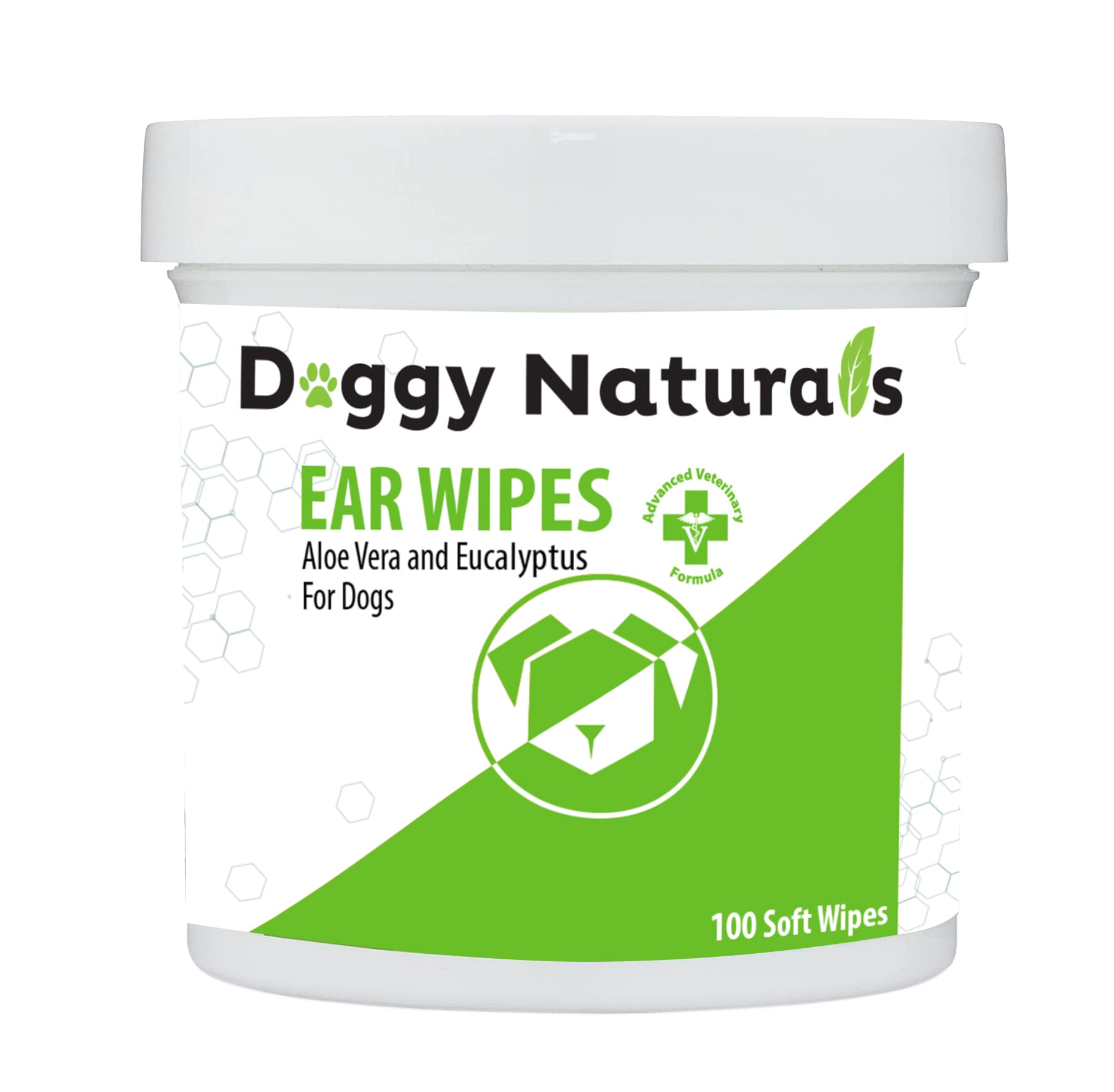 Pet Health Pharma Dog Ear Cleaner Wipes with Aloe and Eucalyptus (100 Count) - Otic Cleanser for Dogs (Made in U.S.A) (100ct Wipes with Aloe & Eucalyptus)
