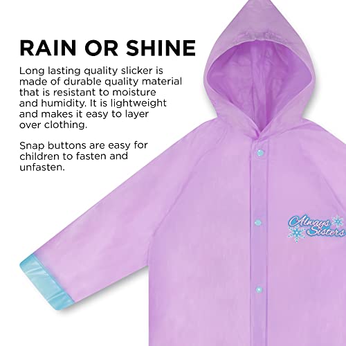 Disney girls Frozen Kids Umbrella and Slicker, Elsa and Anna Rainwear Set for age 2-7 Umbrella, Light Purple, MEDIUM 4-5 US