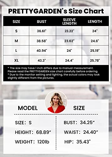 PRETTYGARDEN Women's Sweaters Casual Long Lantern Sleeve Crewneck Ribbed Knit Pullover Striped Jumper Tops Blouse (Beige Apricot,X-Large)