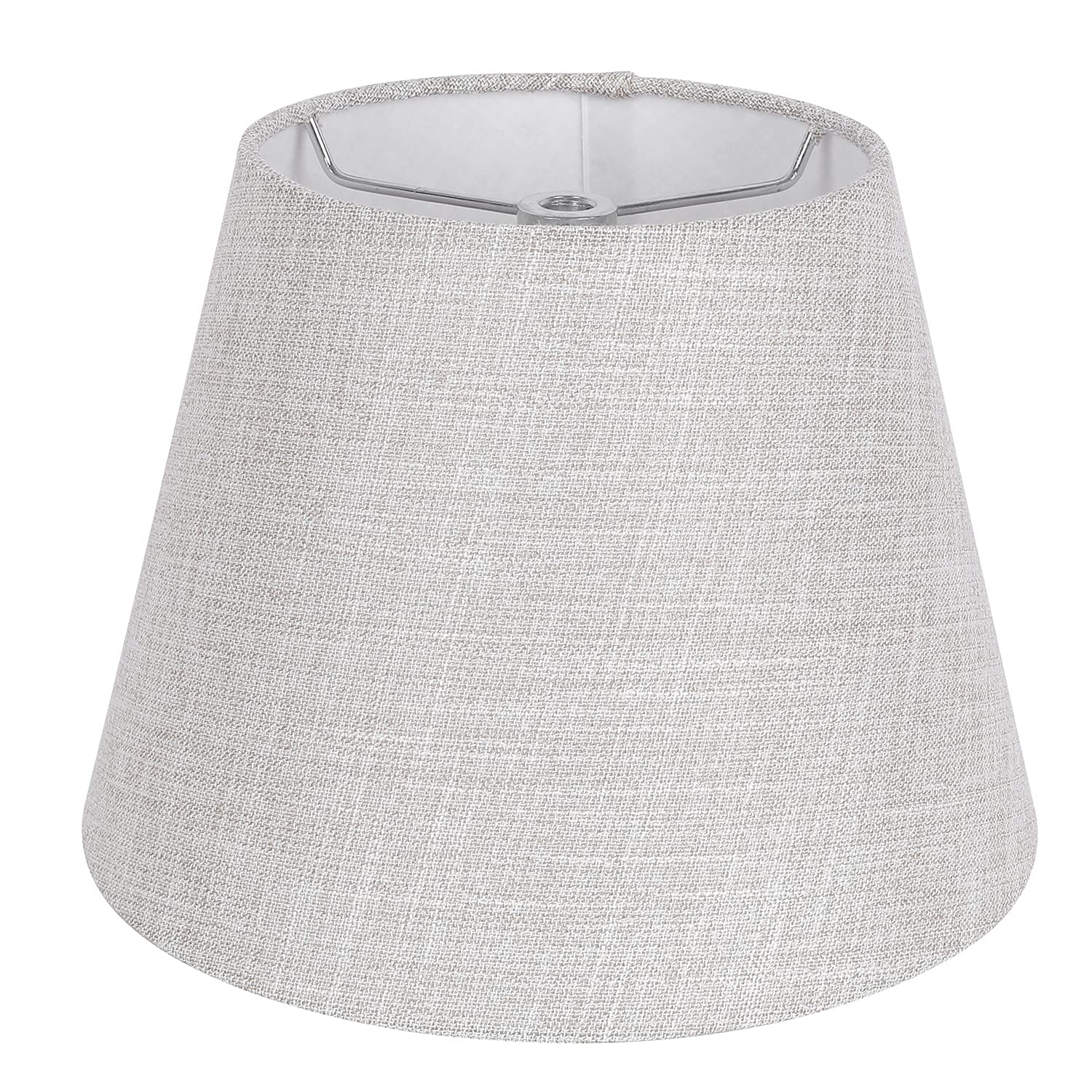 DOSKA Lamp Shade, Barrel Fabric Small Lampshade for Table Lamp and Floor Light, Natural Linen Hand Crafted, Spider (5.5" x 8.7" x 6.3" Light Coffee)