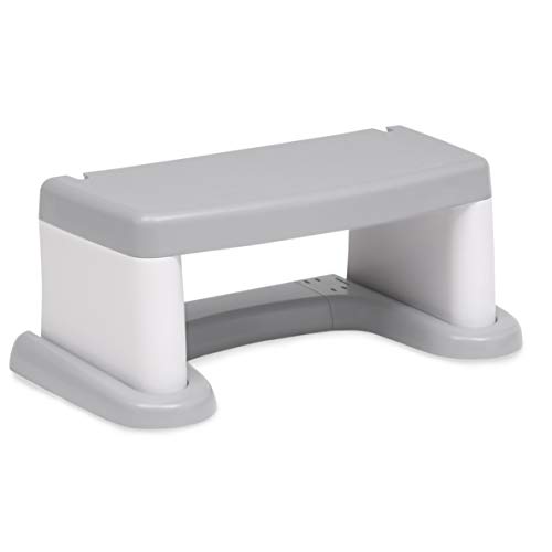 Delta Children PerfectSize 3-in-1 Convertible Sink, Step Stool and Bath Toy for Toddlers/Kids - Perfect for Potty Training, White/Grey