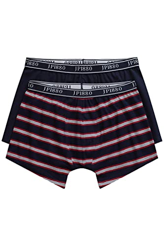 JP 1880 Menswear Big & Tall Plus Size L-8XL 2 Pack of Boxer Shorts FLEXNAMIC® dark matte blue X-Large 813850130