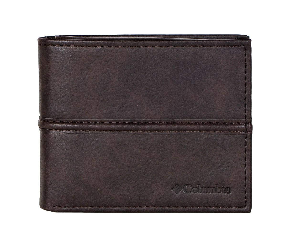 Columbia Men's RFID Security Blocking Bifold Built-in Shield Wallet Brown