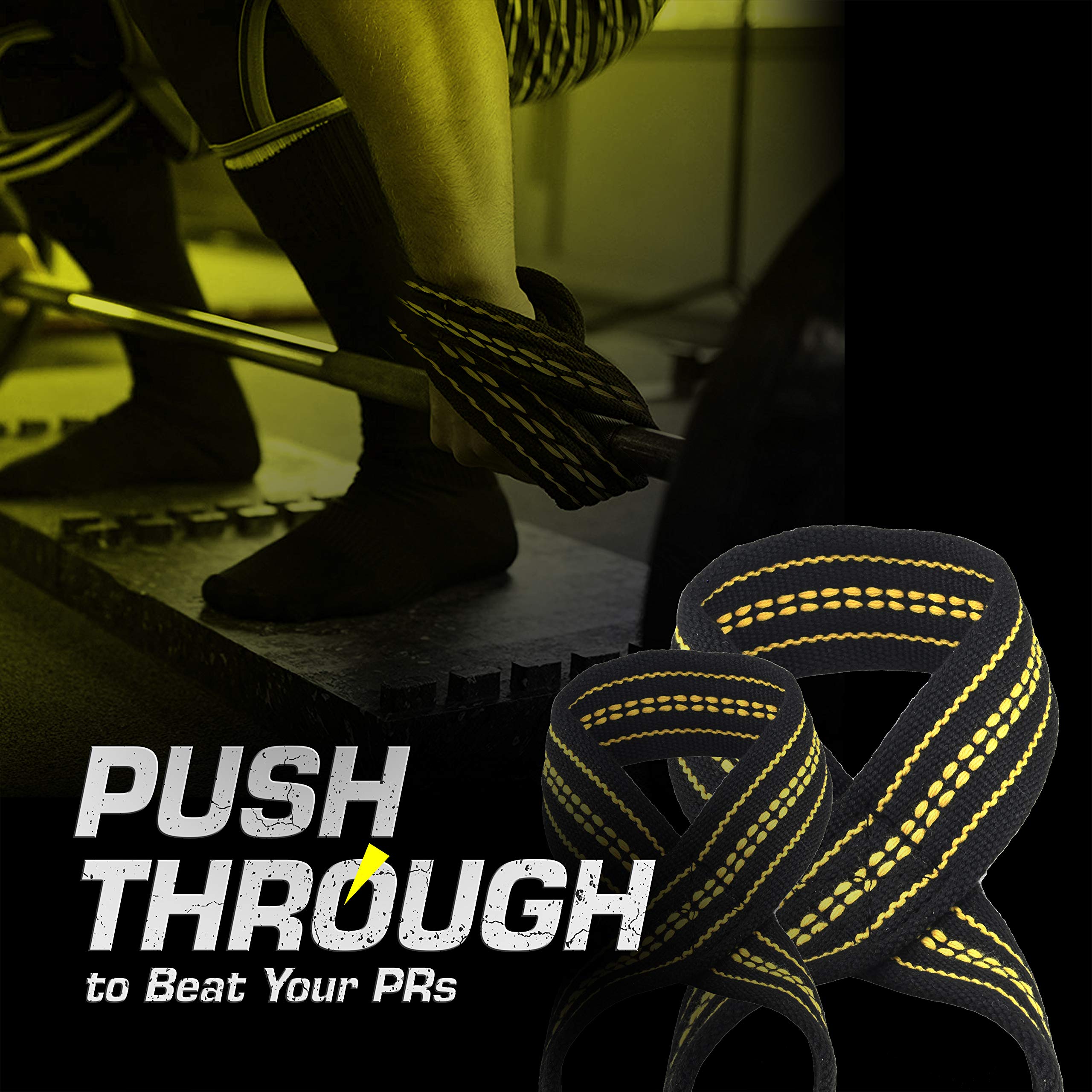 Deadlift Straps Figure 8 Lifting Strap for Power Lifters Weightlifters Workout Lifting Straps - 3 Sizes Small Medium Large - Weight Lifting Straps Non Slip Padded Dead Lift Straps Figure 8 Straps