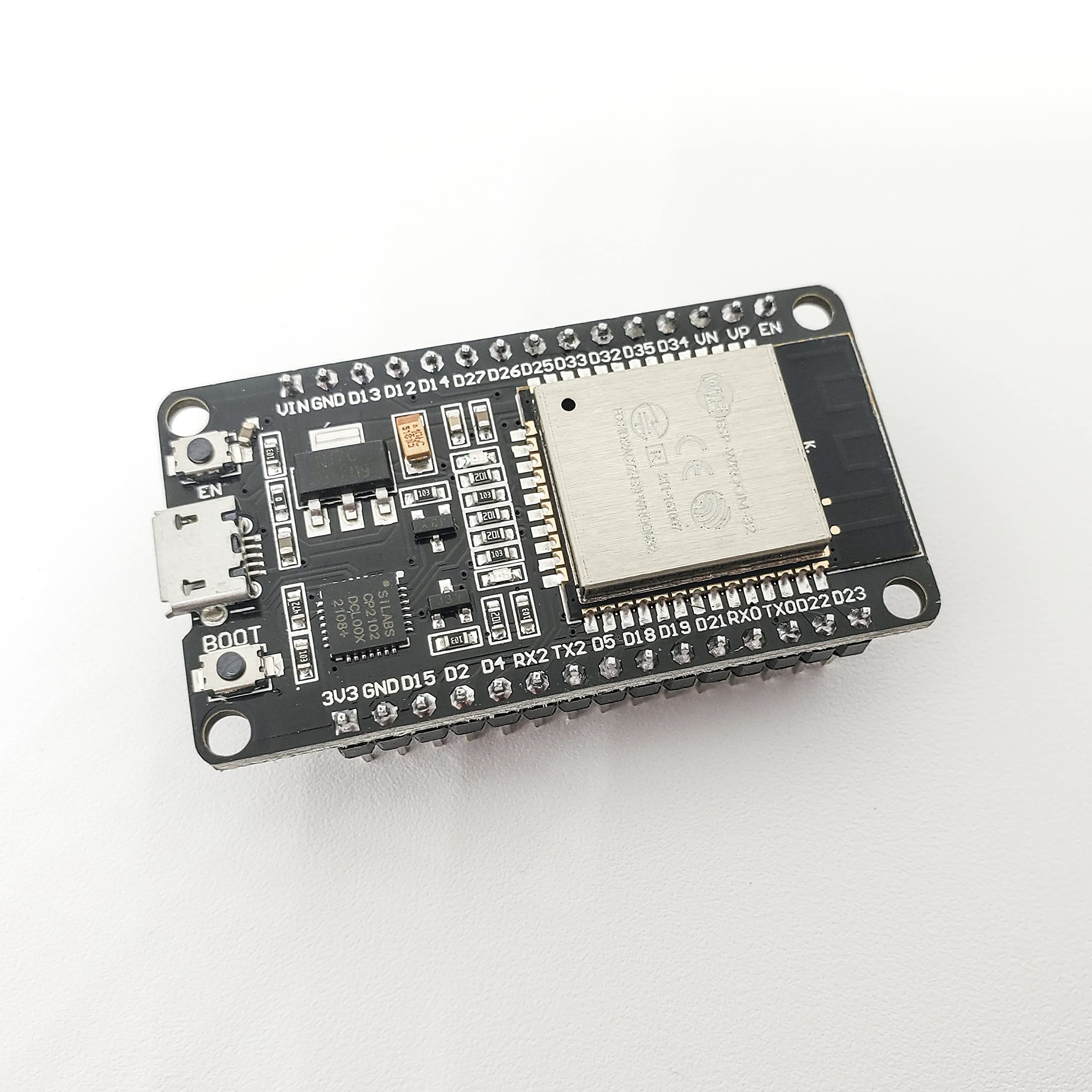 Sonilco ESP32S ESP32 ESP-WROOM-32 Development Board 2.4GHz Dual-Core CPU with Low Power Consumption MCU ESP-32 Wi-Fi Microcontroller for Arduino 30Pin (1 Pack)