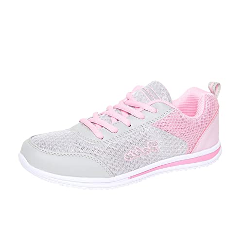 FASDNENDYS for Women's Breathable On Slip Casual Fashion Mesh Shoes Women's Work Out Shoe Pink