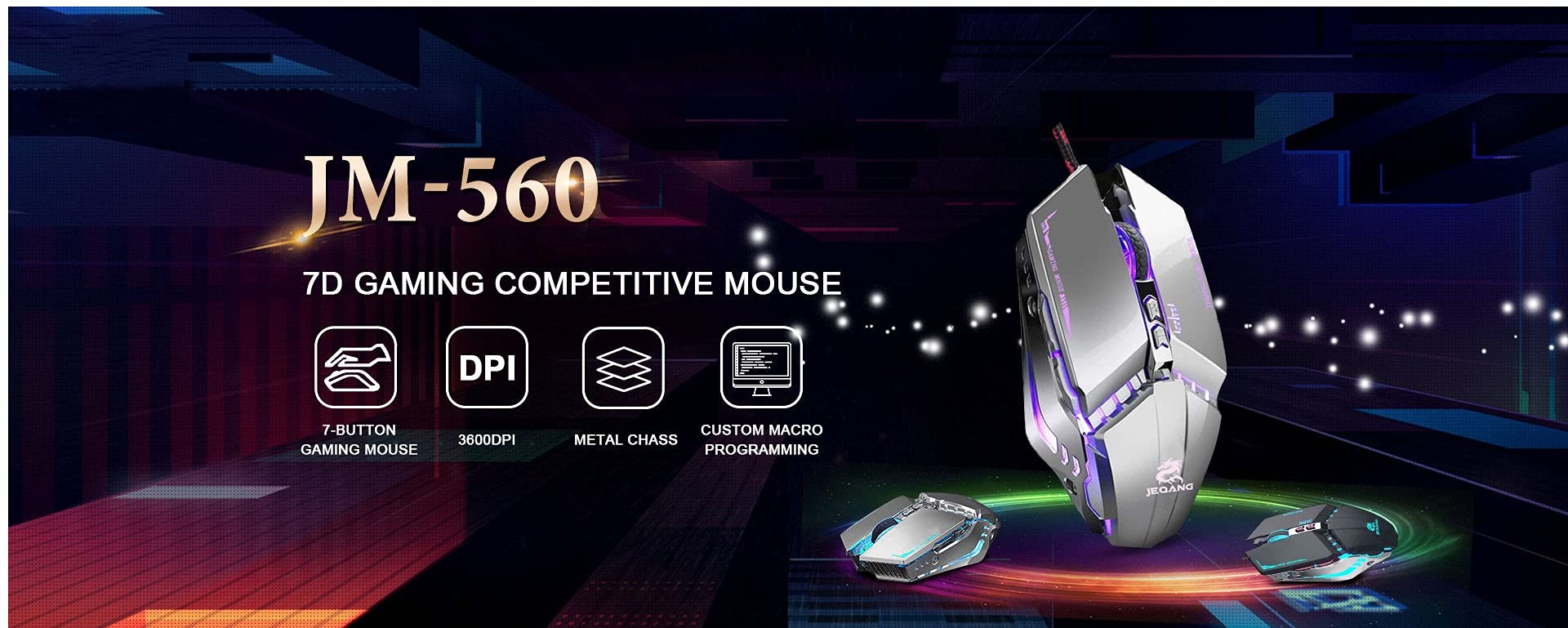 Deluna Products, 7D Wired Gaming Mouse 7 Key Macro Programming DPI: 1200-1600-2400-3200 Highly Sensitive With Classic Look: PC Gaming Mice Gaming Mouse Perfect For The Serious Mouse Gamer