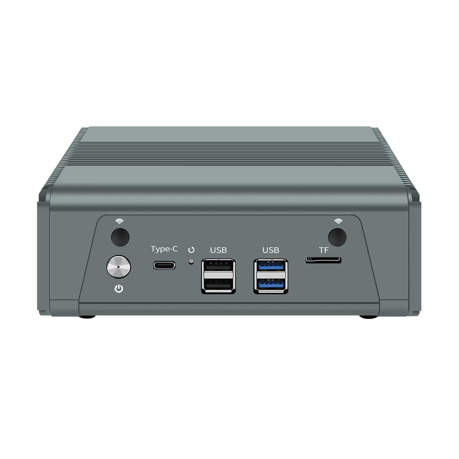 HUNSN Micro Firewall Appliance, Mini PC, VPN, Router PC, AMD Ryzen 7 5825U, RJ11a, 4 x Intel 2.5GbE I226-V LAN, Type-C, TF, HDMI, DP, Barebone, NO RAM, NO Storage, NO System