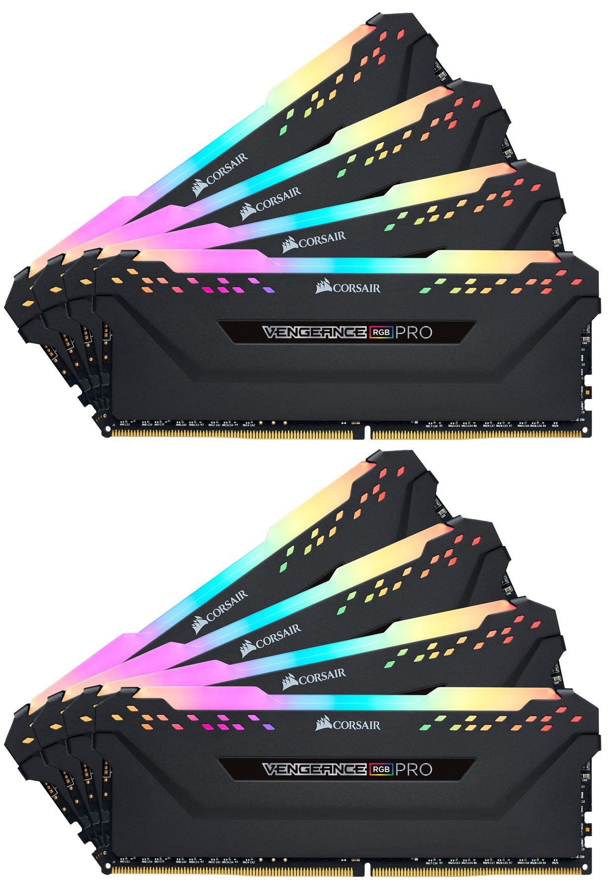 Corsair Vengeance RGB Pro 64GB (2x32GB) DDR4 4000 (PC4-32000) C18 Desktop Memory – Black