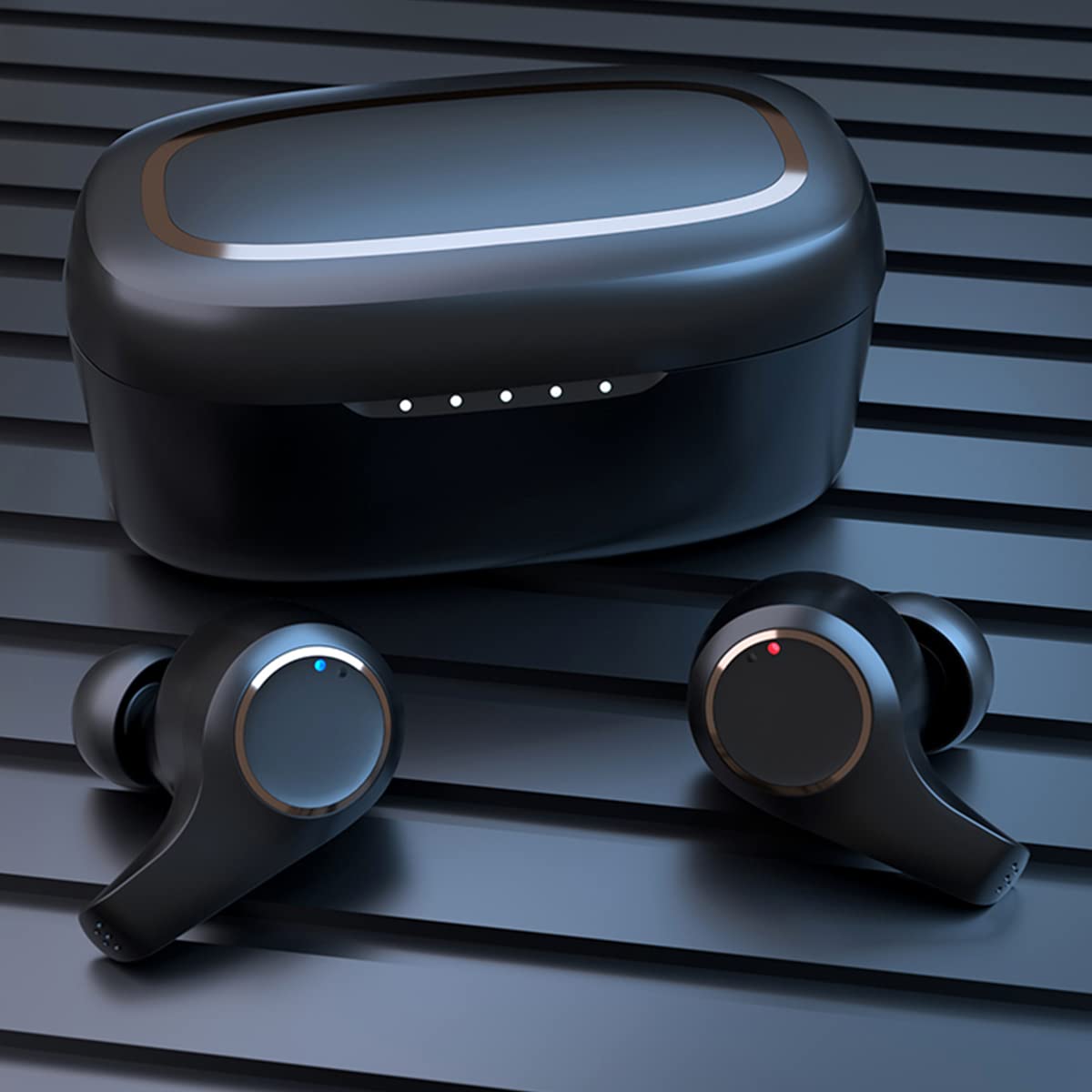 Soonic HI-FI Studio Buds Wireless Noise Cancelling Earbuds Compatible with Apple Android, Built-in Microphone, IPX4 Rating, 7 Hours Playing Time Earphones, Bluetooth 5.0 Headphones (Black), G08-88