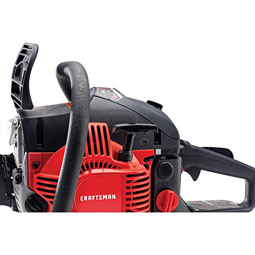Craftsman CMXGSAMY426S 46cc 2-Cycle Full Crank 20-Inch Gas Powered Chainsaw with Carrying Case, Liberty Red