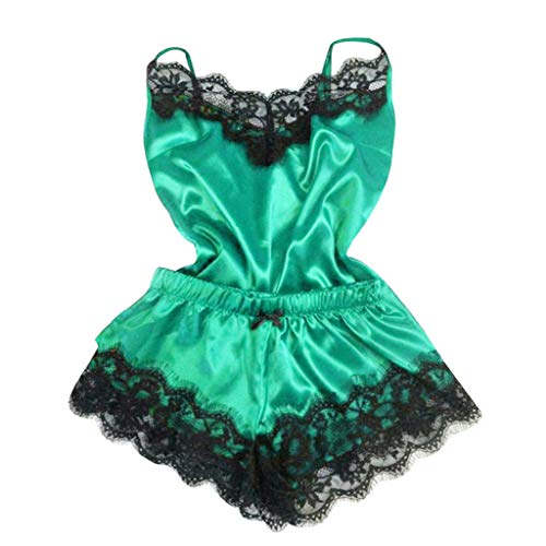 Lingerie for Women Sexy Naughty, Blue Lingerie Two Piece Lingerie Body Stockings Lingerie 2Pc Nightdress Nightgown Sleepwear Underwear Set Lengerie Plus Size Outfits (L, Green)