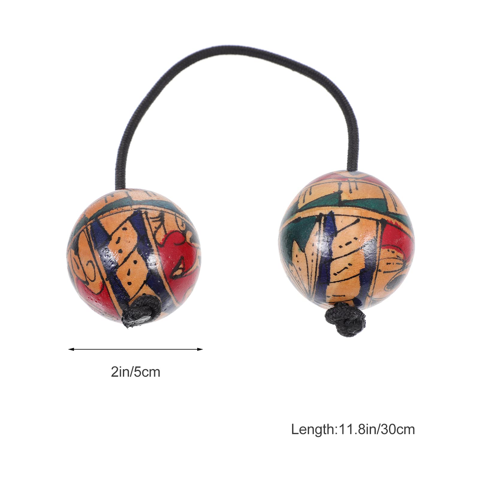 FOMIYES Aslatua Rhythm African Double- Shaker Single Hand Handprint Percussion Shakers Instruments for Lovers Beginners