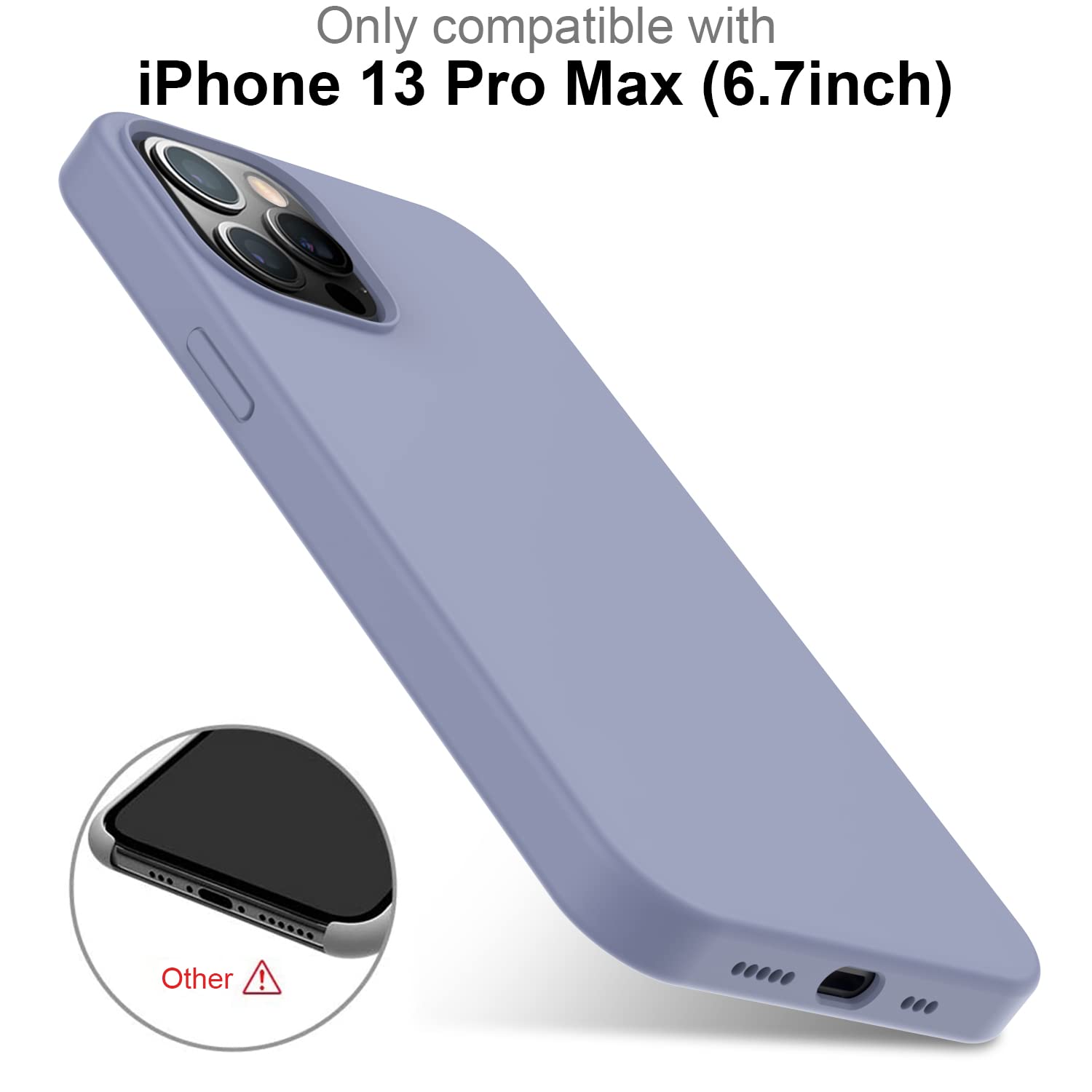 DEENAKIN Compatible with iPhone 13 Pro Max Case with Screen Protector,Soft Flexible Silicone Gel Rubber Bumper Cover,Slim Fit Shockproof Protective Phone Case for Women Girls 6.7" Red