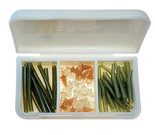 DETENELE FF13st Classic Carp Rig Fishing Gear Kit Including Hook Tube,Plastic Bait Screw,Rubber Line Aligner,Fishing Terminal Gear Kit Box