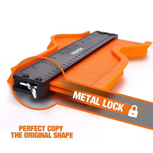VARSK Contour Gauge Profile Tool (5+10 Inch with Lock), Birthday Gifts for Men Dad Him, Flooring Tools for Men DIY Handyman, Home Improvement Woodworking Cool Gadgets Tools