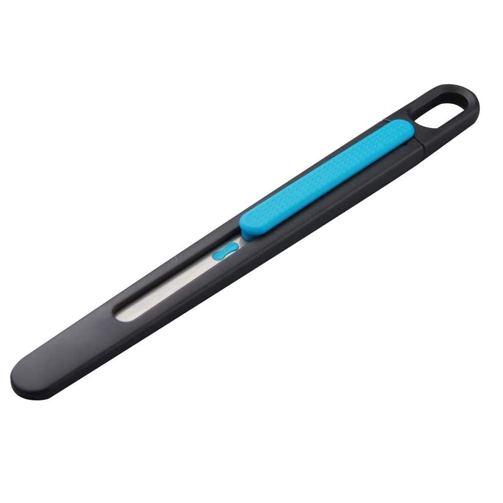 Slim Pen Knife Box Cutters Retractable Safety Box Cutter - Auto Retractable, Precision - Perfect for Trimming, Crafts, Opening Letters, Packages and PCB Board Work (Blue)