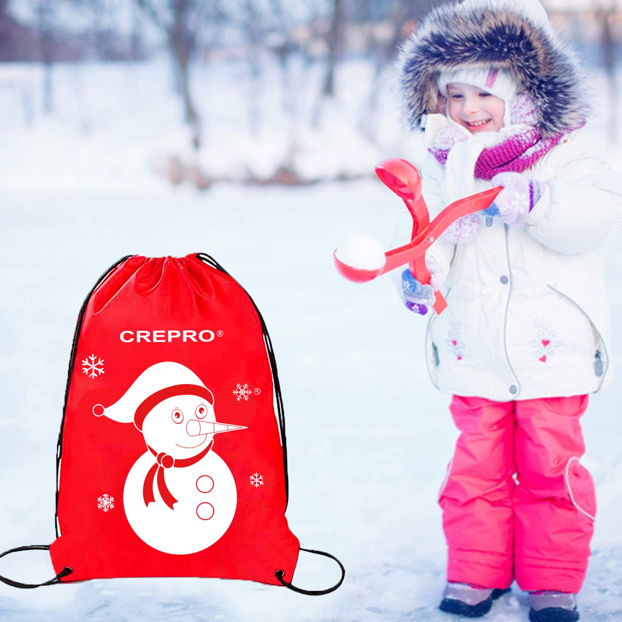CREPRO 3-Pack Snowball Makers Snow Toys for Kids Outdoor Winter Perfect Snowballs Maker Shape
