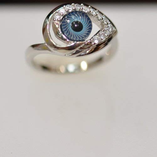 DiamondJewelryNY Evil Eye Ring & Cubic Zirconia Evil Eye Ring (7.75)