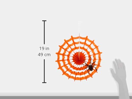 Cotta Paper Fan Spider Black Orange Diameter 37 cm 87183