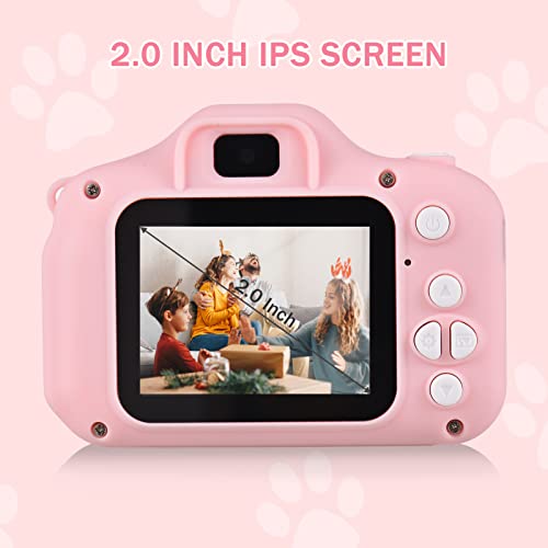 ERYUE Camera, X8 Mini Camera Camera Digital Camera 1080P Video Camera 20MP Dual Lens 2.0 Inch IPS Screen Built-in Battery Cute Photo Frames Interesting Games with 32GB Memory Card USB Card Reader