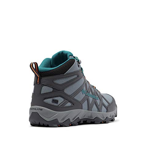 Columbia Women's High Rise Hiking Shoe, Ti Grey Steel Deep Wave, 9