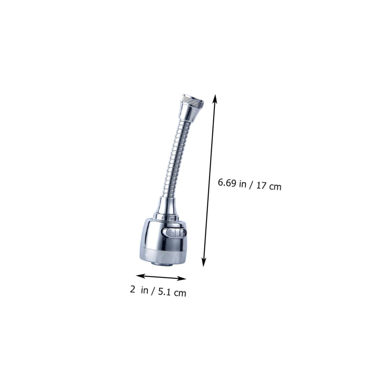DOITOOL 2pcs Splash Extender Faucet Extension Tubes Faucet Aerator Extender Sink Tap Extender Faucet Head Replacement Swivel Faucet Bubble Sprayer Nozzle Appendix To Rotate Stainless Steel