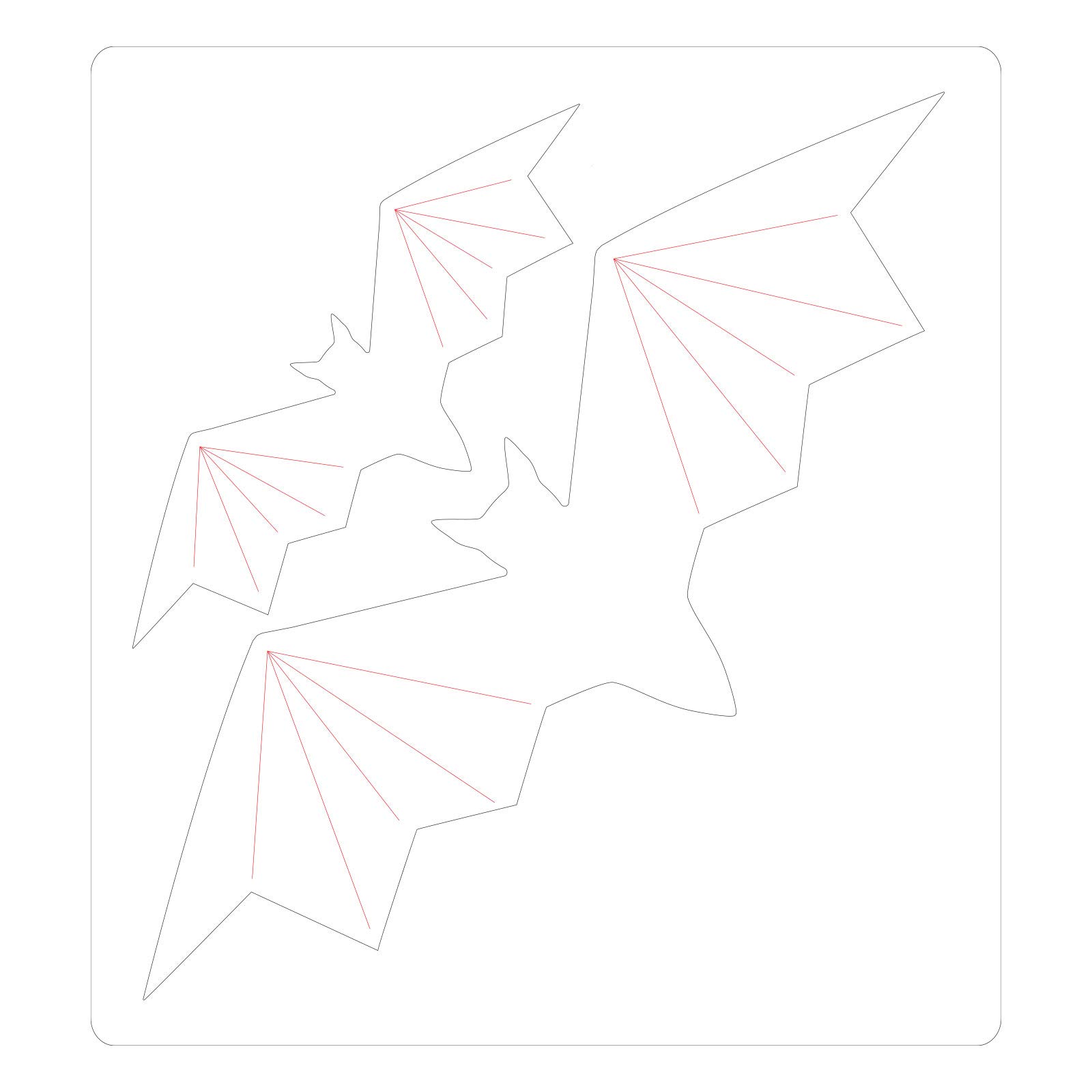 ELLISON SIZZIX BIGZ Dies Dimen, Dimensional Bats