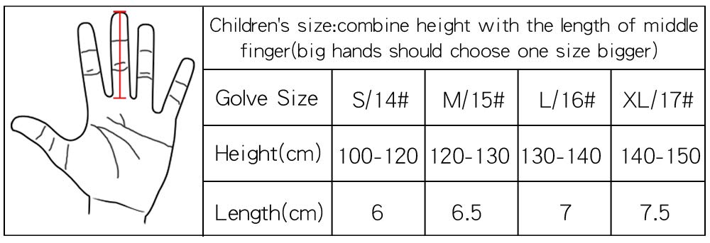 Efunist 1 Pair Junior Kids Youth Toddler Boys Girls Golf Gloves Dura Feel Blue Red Green Left Hand Right Hand (Blue, Medium)