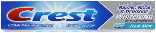 Crest Baking Soda And Peroxide Whitening With Tartar Protection Fresh Mint Flavor Toothpaste 8.2 Oz (Pack of 6)